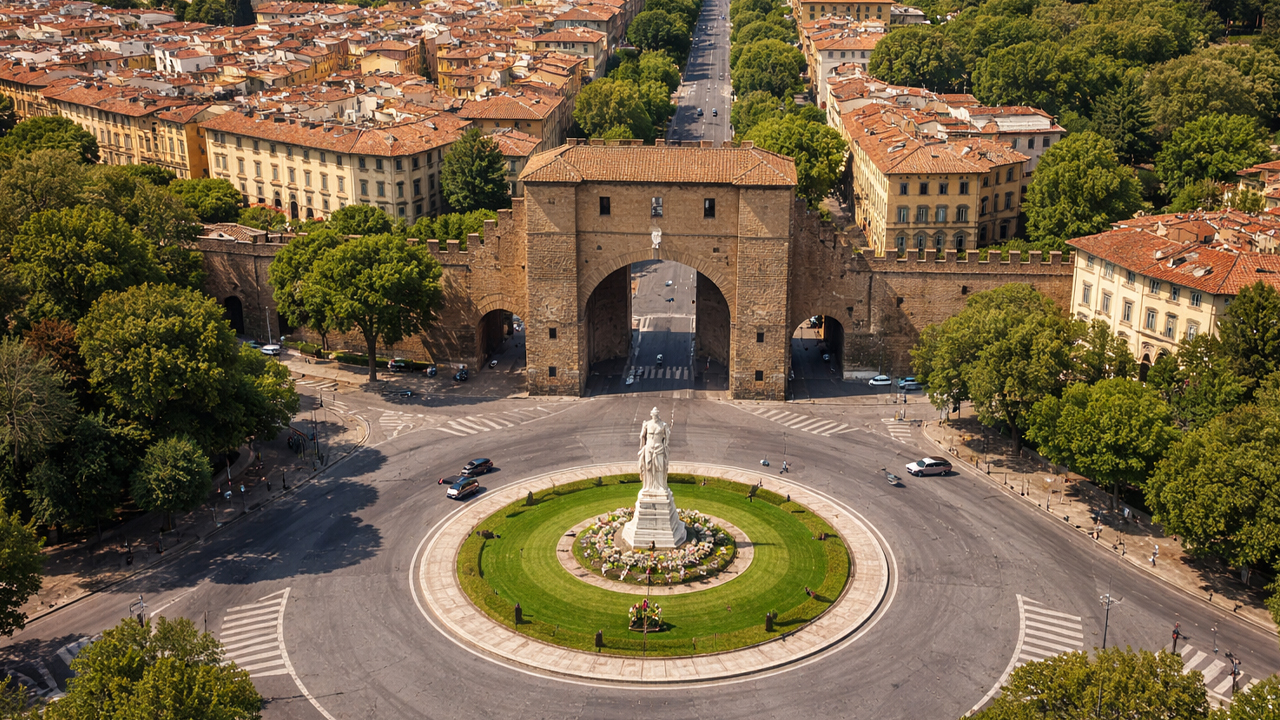 Through the gate into old Florence