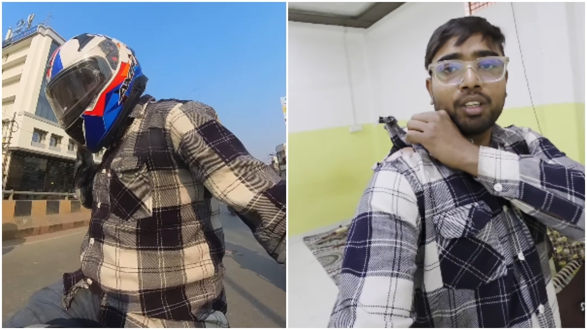 Biker escapes deadly accident as Chinese manjha wraps around neck ...