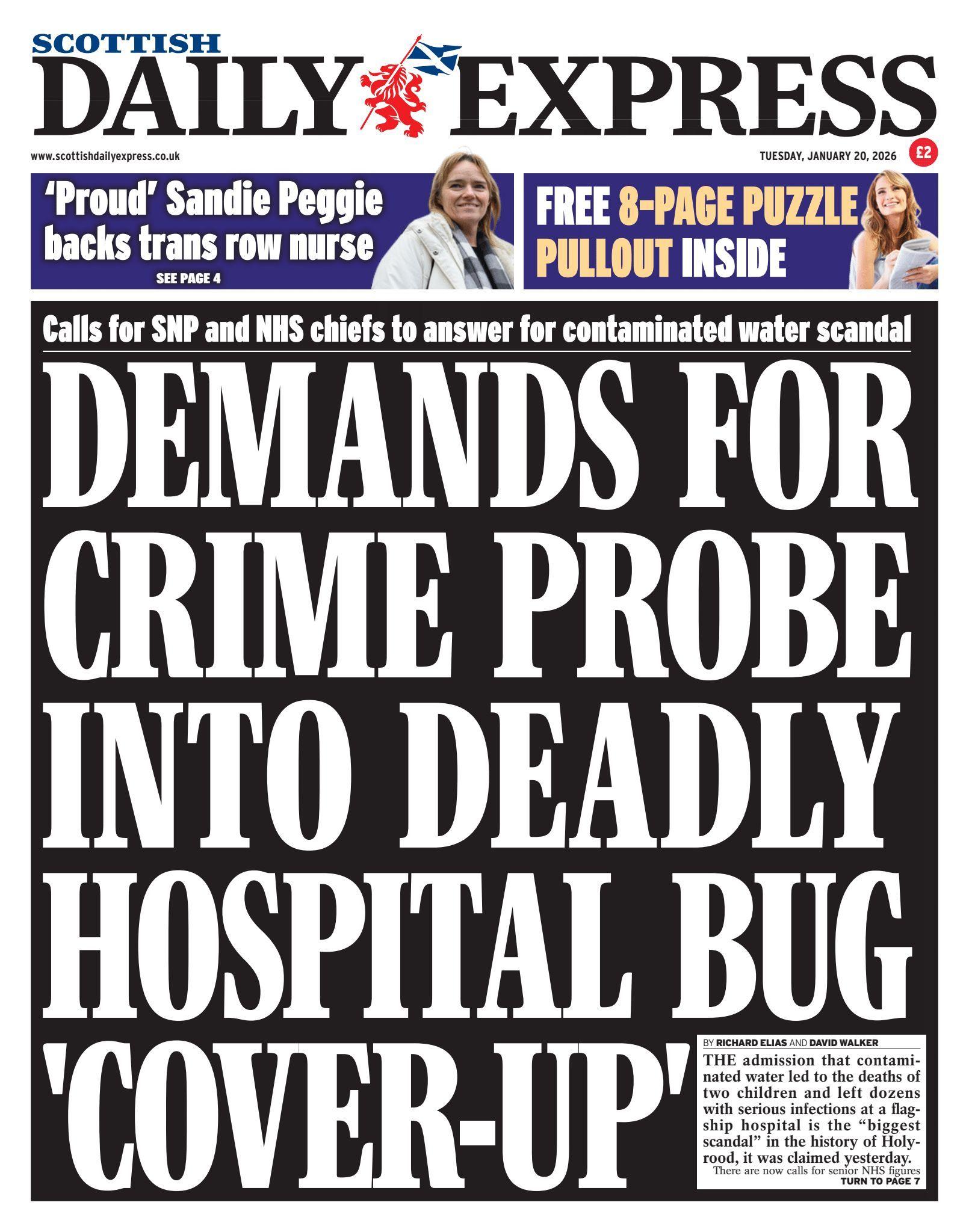 Scotland's papers: Trump tariffs 'devastating' and hospital 'cover up'