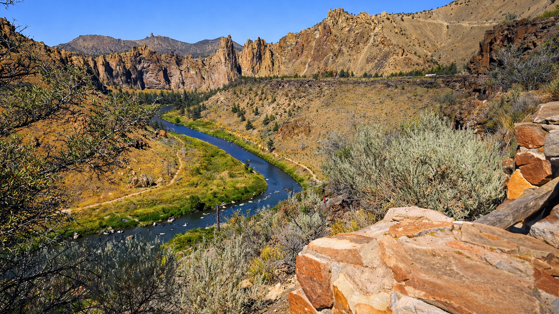 Smith Rock State Park Oregon – vaikuttavat vulkaaniset maisemat (4K)