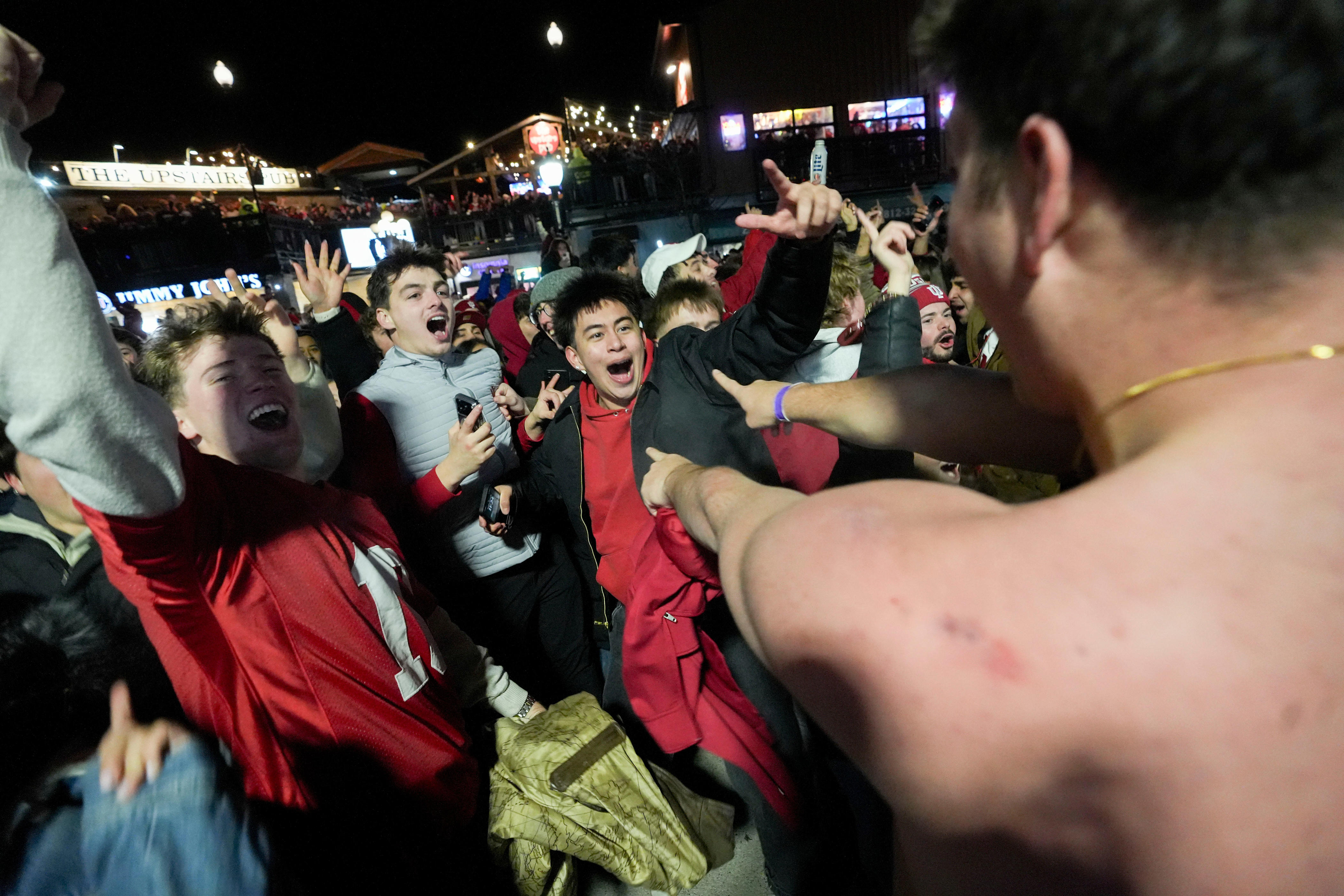 See the mayhem as Hoosier fans celebrate Indiana's CFP championship