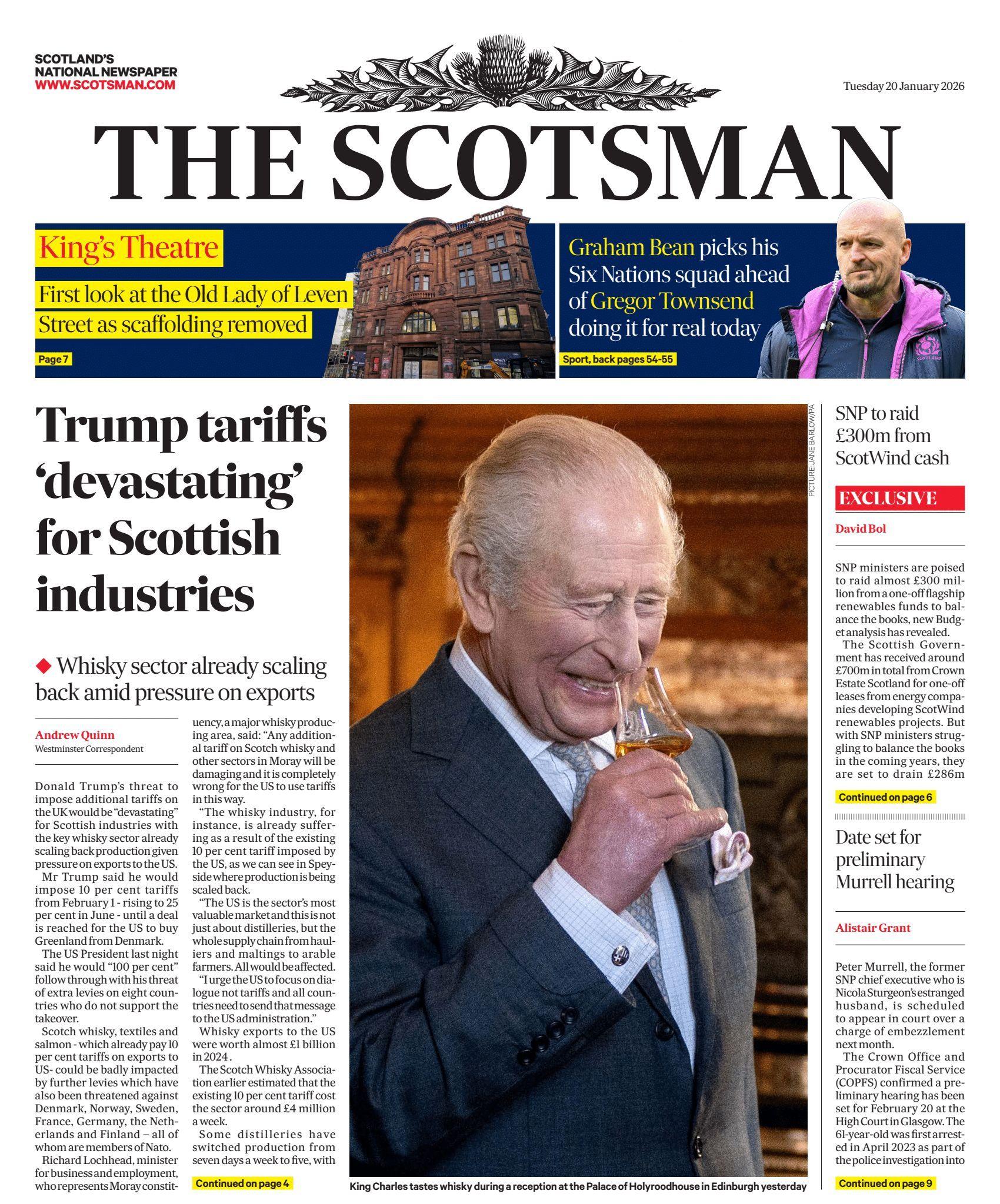 Scotland's papers: Trump tariffs 'devastating' and hospital 'cover up'