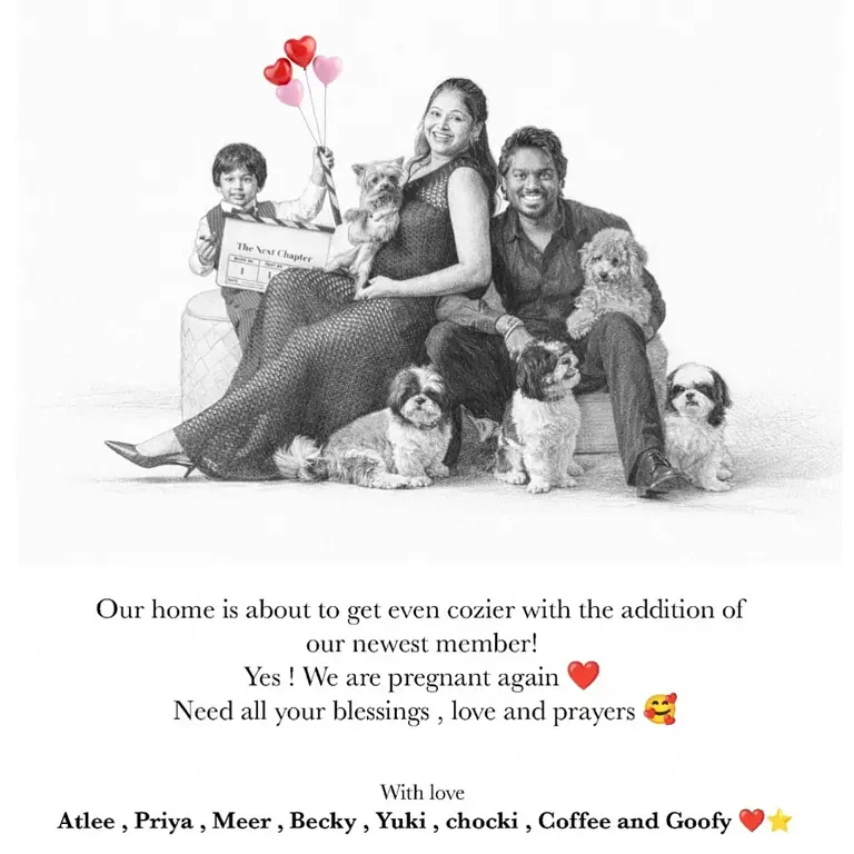 Indian director Atlee, wife Priya are expectingn their second child