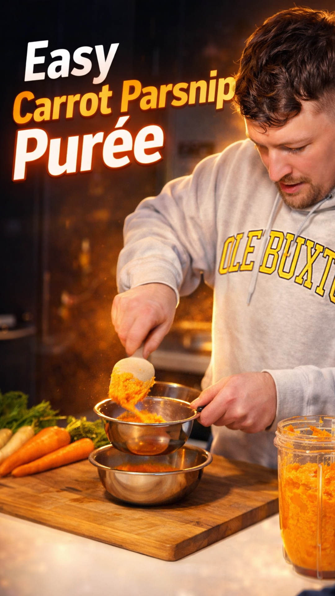 Healthy parsnip and carrot purée for my child