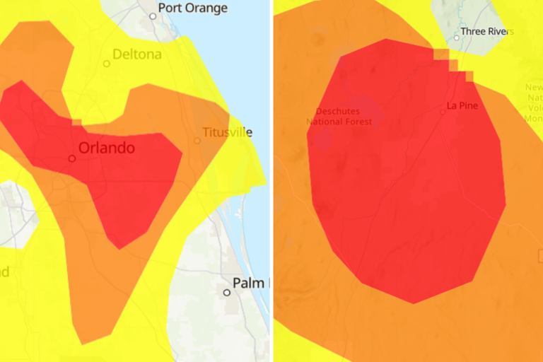 Thousands advised to stay inside in Florida, Oregon