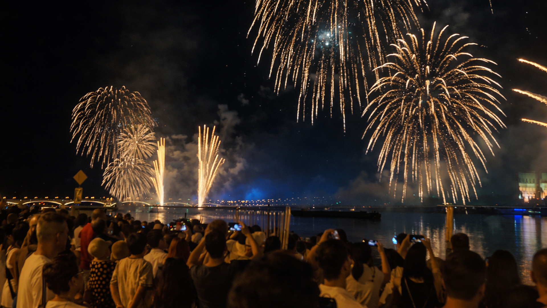 Budapest's fireworks light up the sky