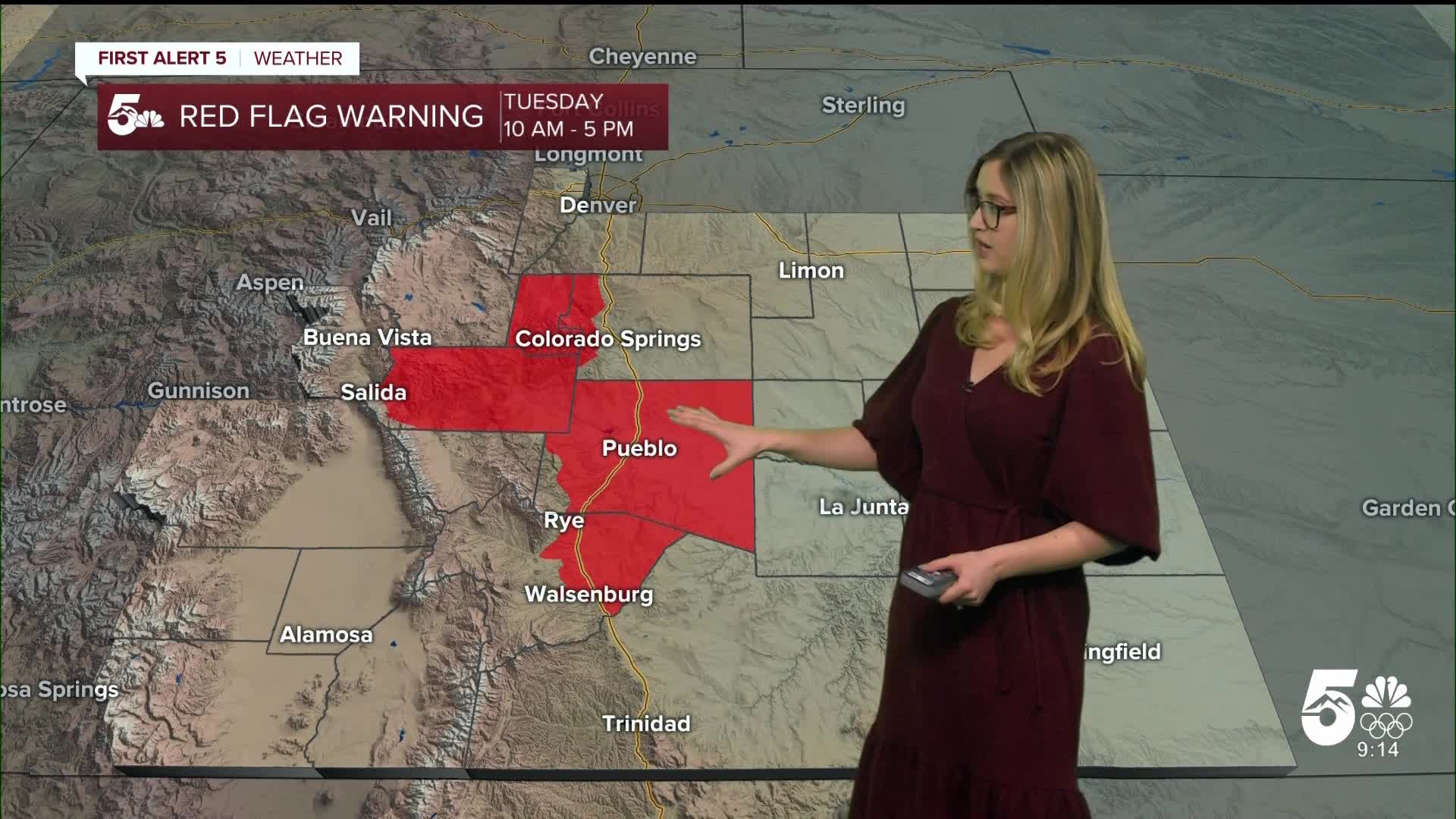 Warmer on Tuesday with fire danger for portions of southern Colorado