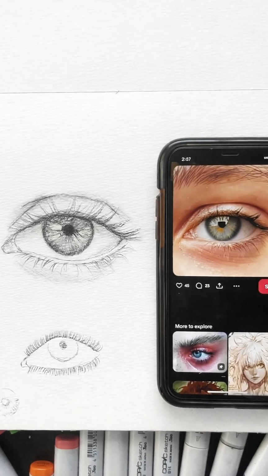 Techniques for creating lifelike eyes in art