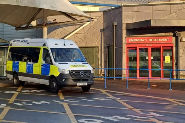 A&E waiting room chaos as foul-mouthed man kicks police officer