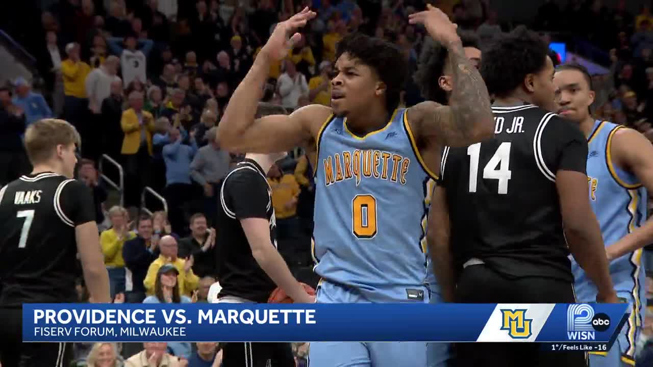Nigel James Jr. goes for 38 as Marquette edges Providence 105-104 in OT