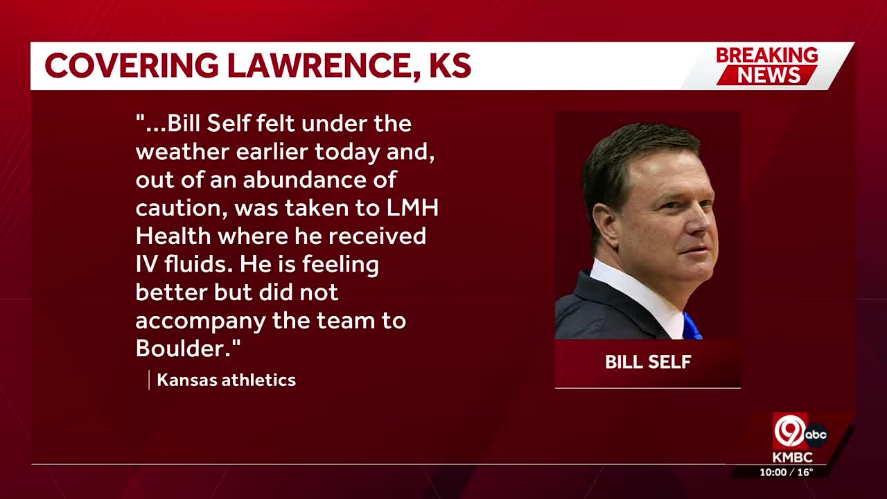 KU's Bill Self treated at hospital 'out of an abundance of caution ...