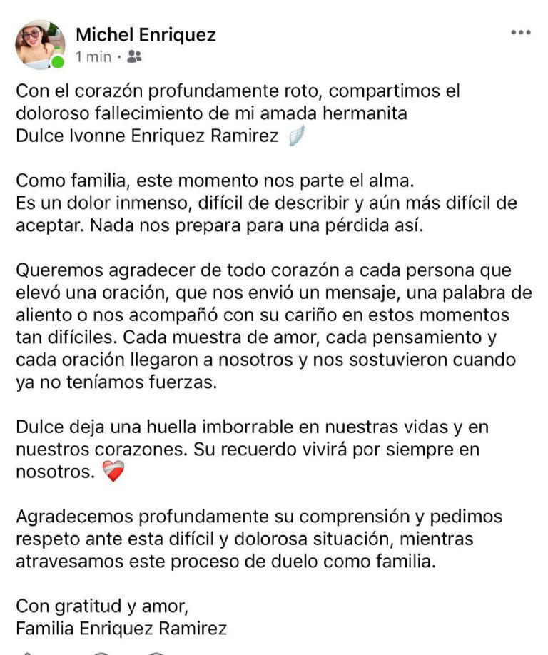¿Quién era Dulce Enriquez? Influencer de Oaxaca que murió en un ...