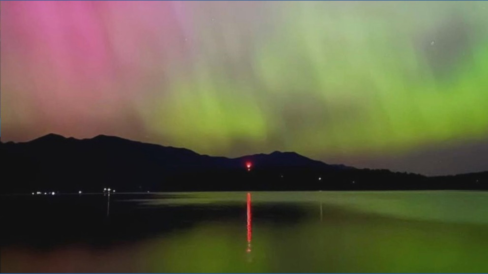 Northern lights dancing over western Washington