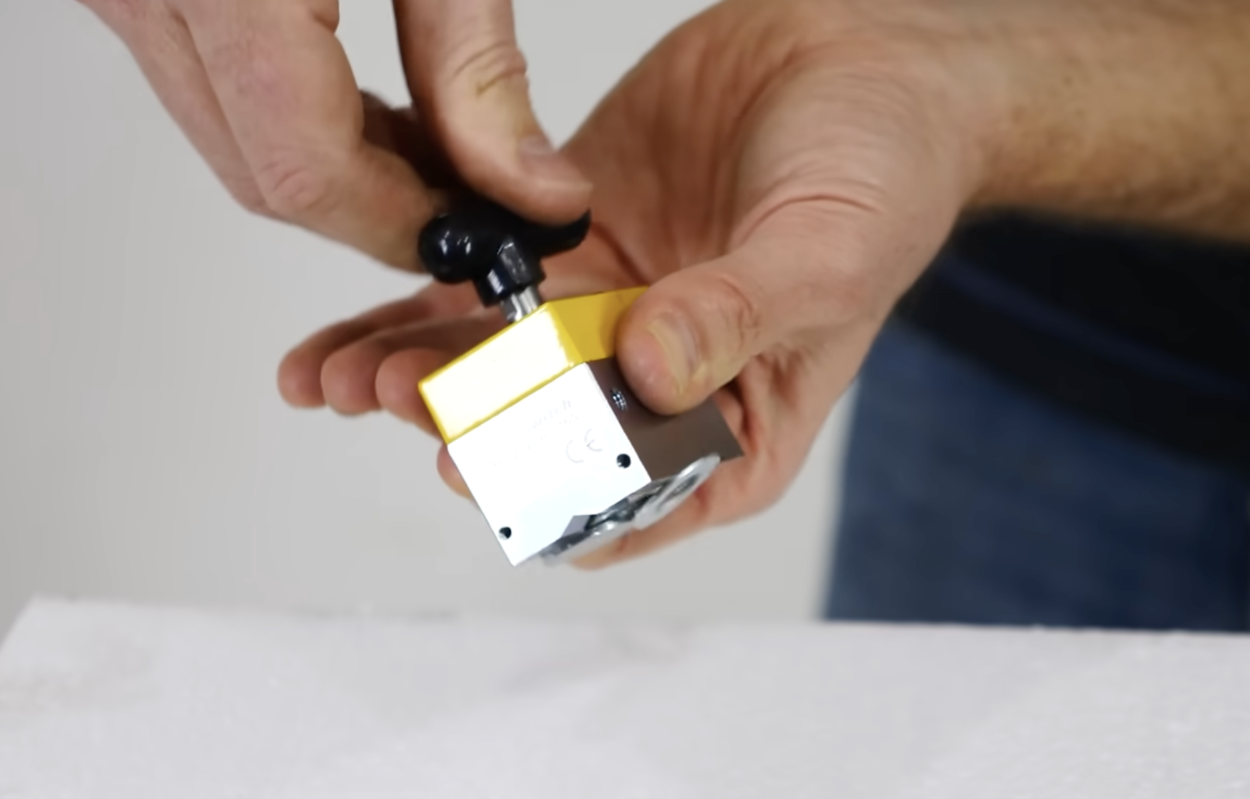 A permanent magnet that turns on and off