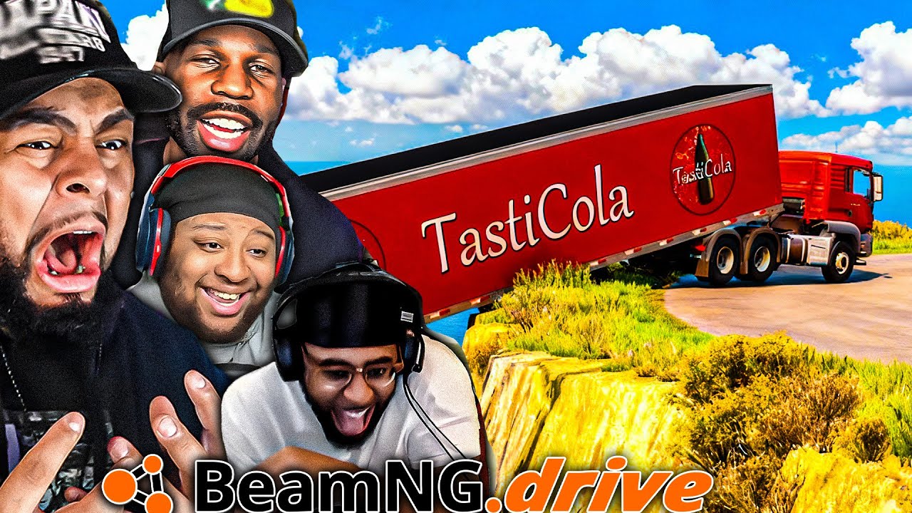 Driving Tasti Cola trucks in BeamNG with mods