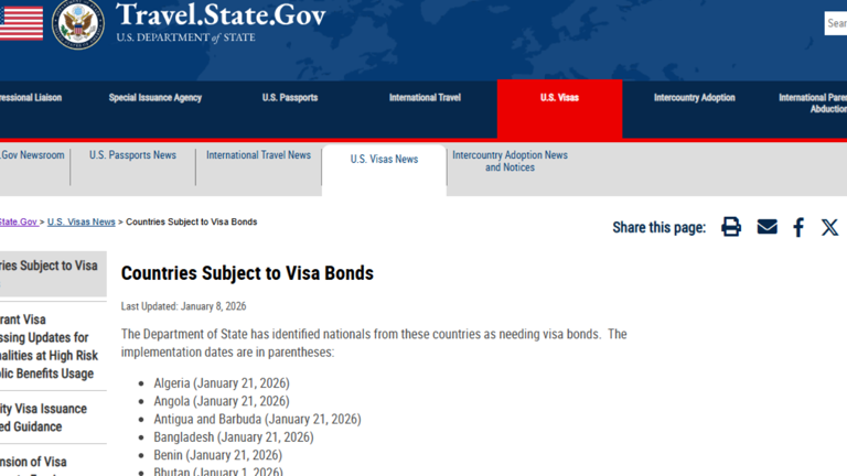 US visa bond of up to $15,000: Bangladesh, Nepal, and other South Asian ...