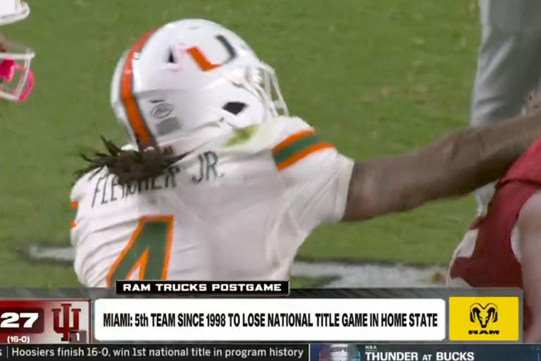 Miami’s Mark Fletcher throws punch in heated moment after CFP National ...