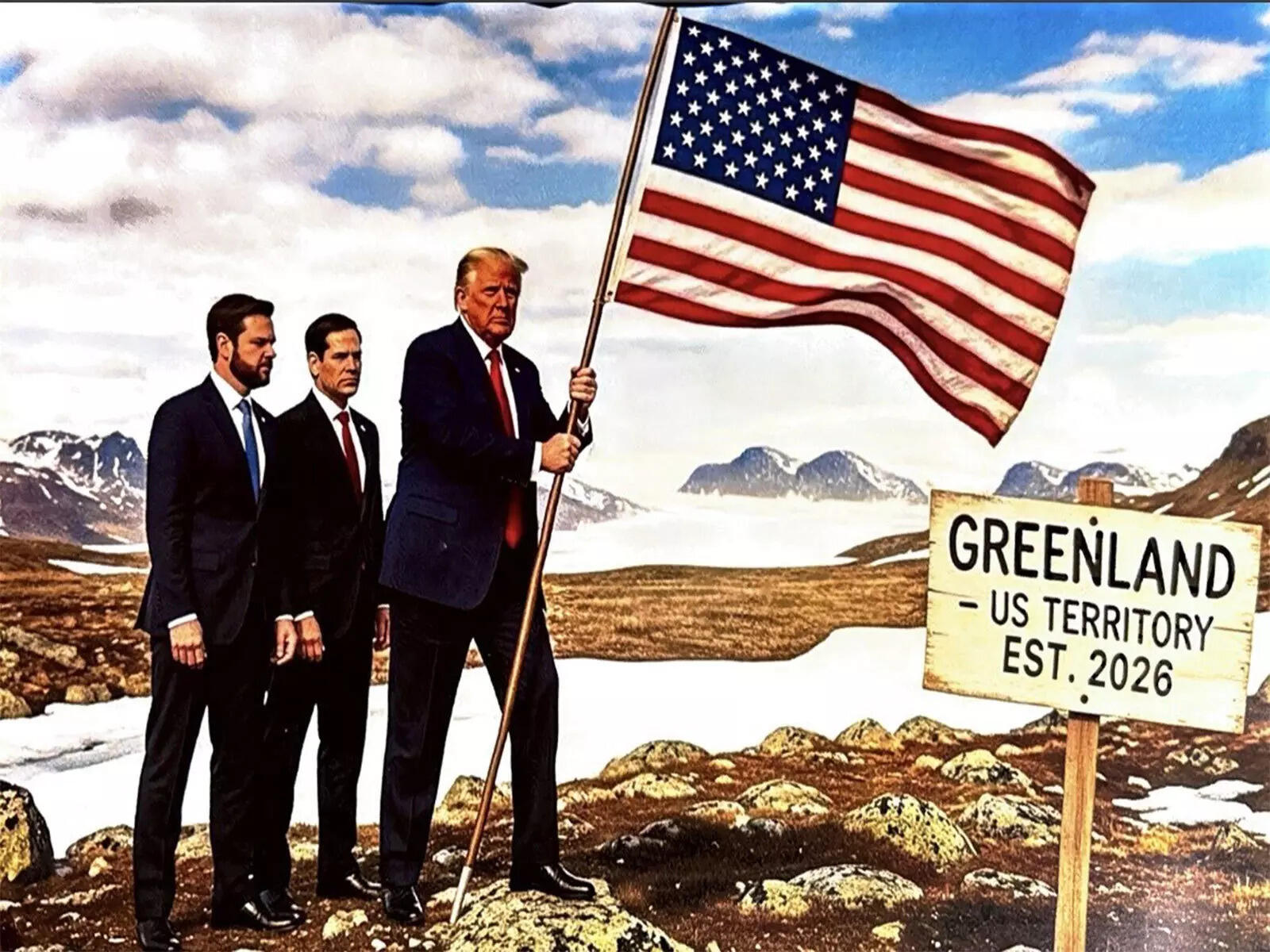 Greenland US territory est 2026: Trump shares new map of America ...