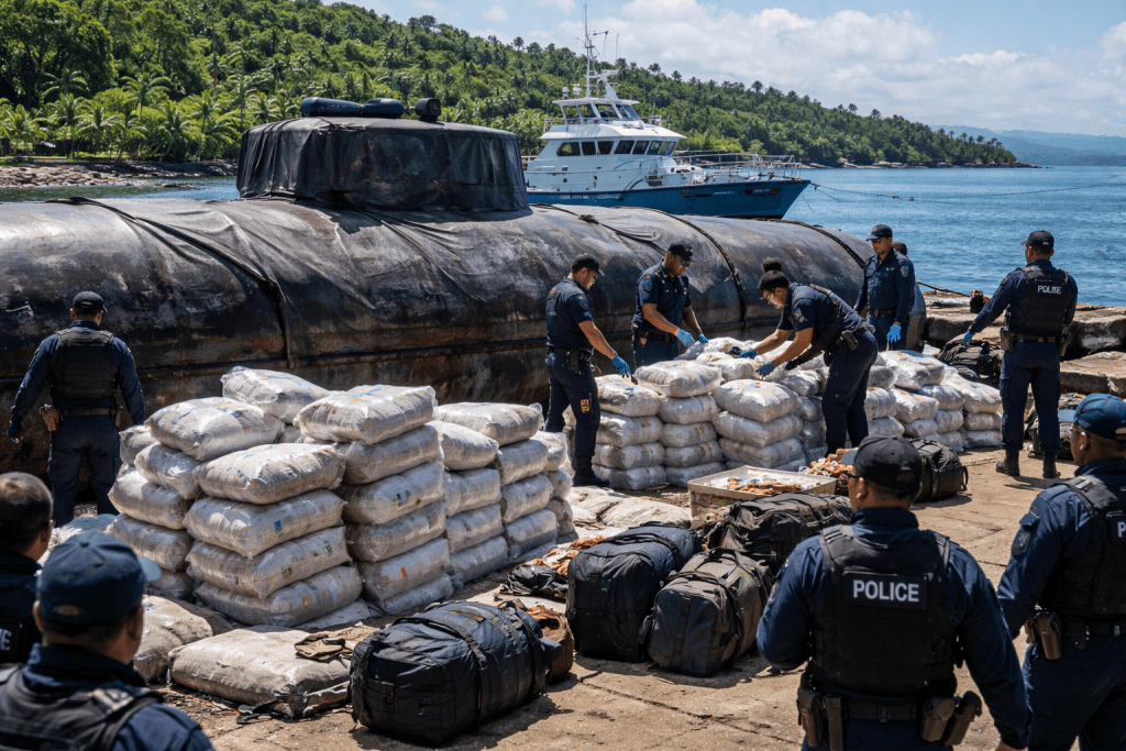 Fiji authorities intercept suspected narco-submarine carrying cocaine ...