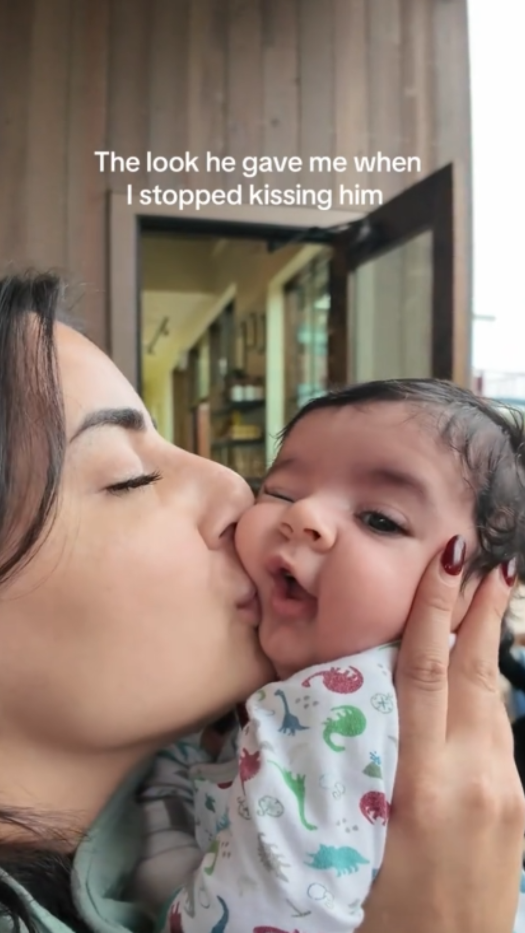 When you stop rocking the baby for one second
