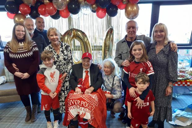 Liverpool FC fan from Wirral celebrates 100th birthday