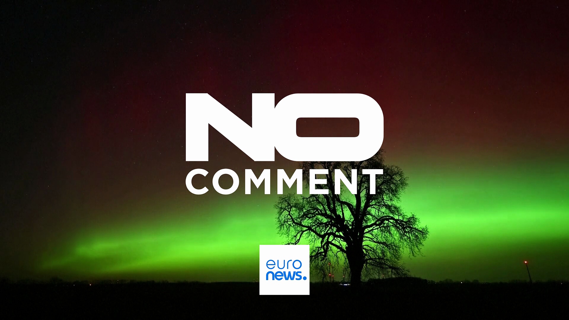 Las auroras boreales brillan en el cielo nocturno sobre Alemania