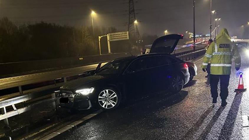 Car seen going wrong way on M6 Toll motorway