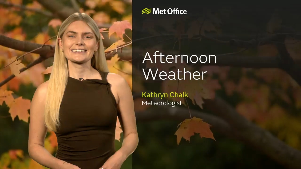 Met Office Saturday afternoon weather forecast 18/10/2025