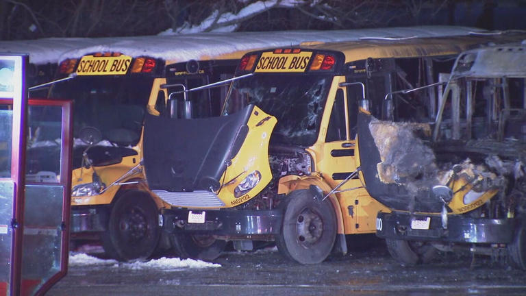 Several school buses destroyed in fire in MetroWest city