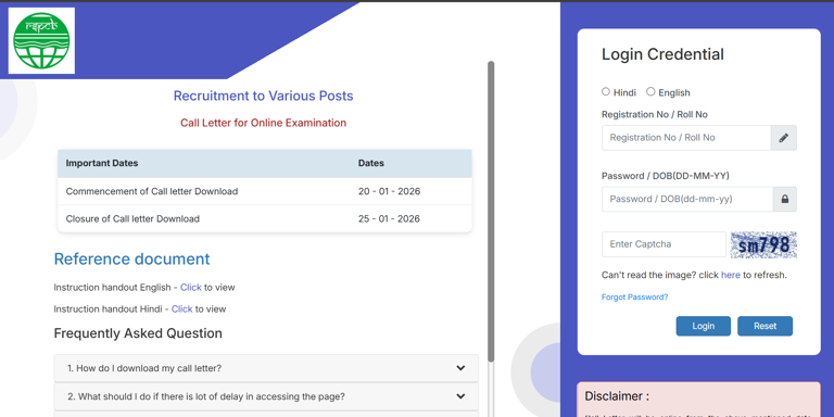 RSPCB JEE and JSO admit card 2026 released: Direct links to download here