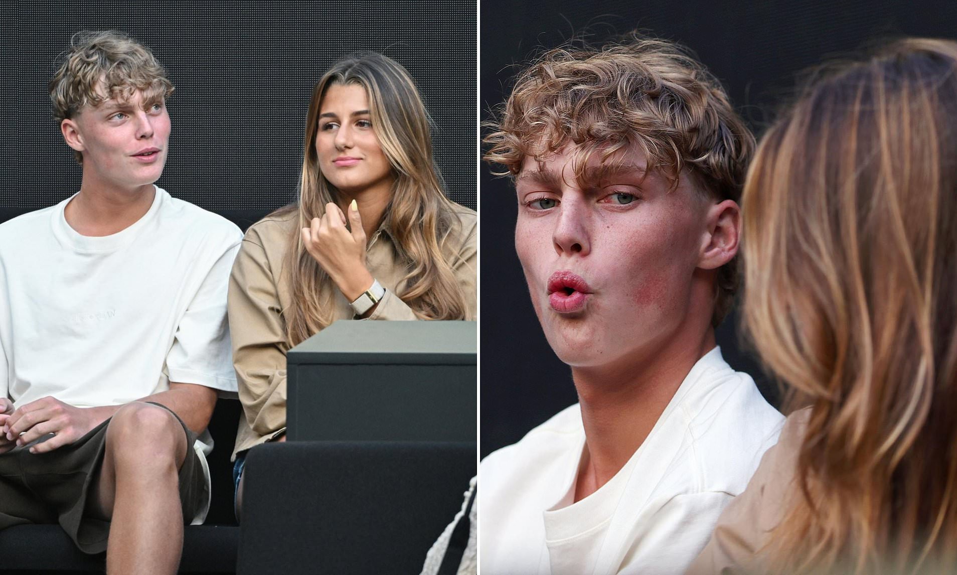 Cruz Hewitt keeps very glamorous company at Australian Open as he joins ...