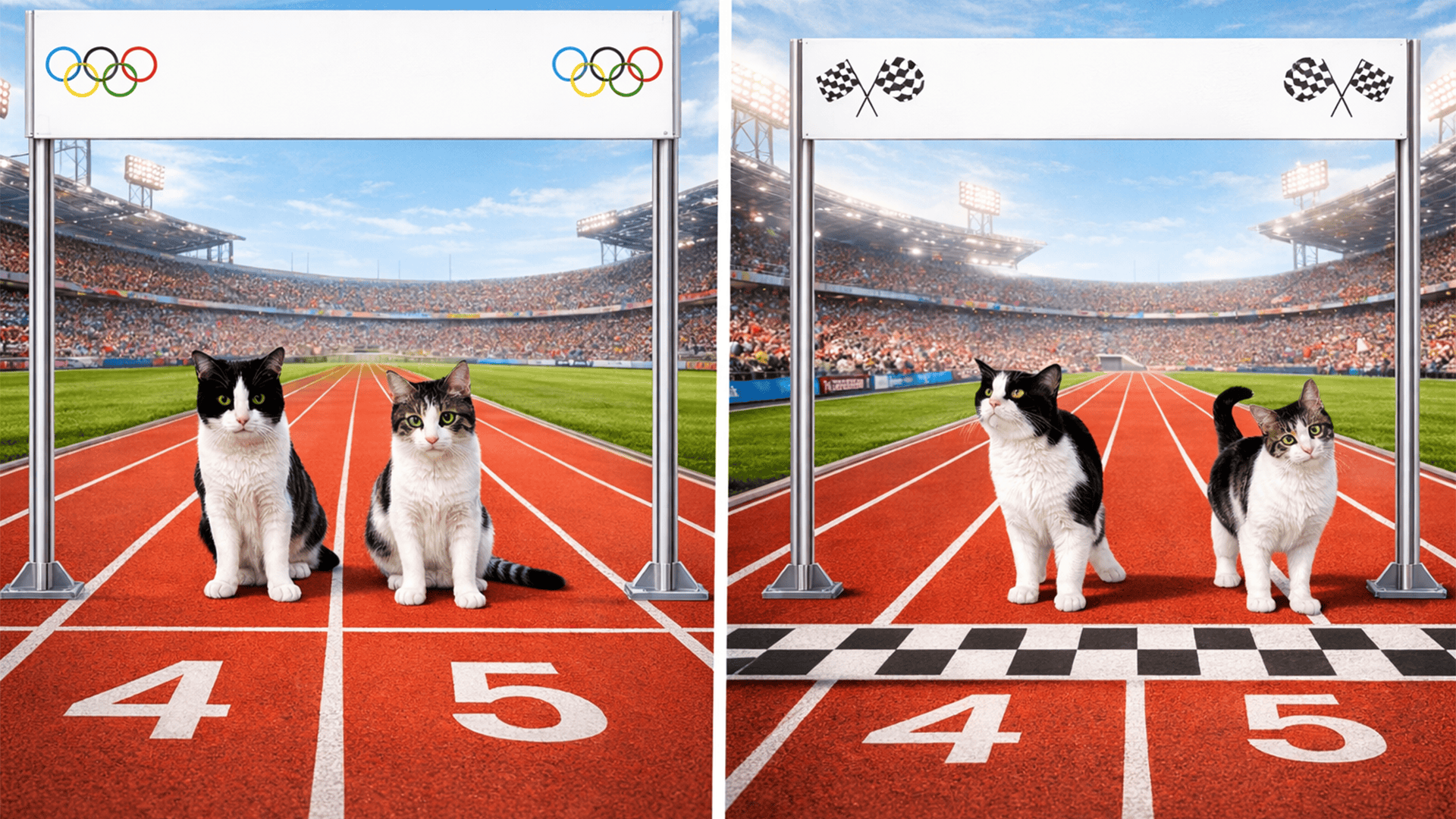 Cats finish race without ever running