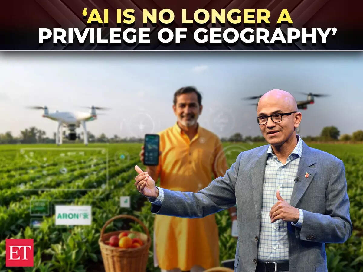 A rural farmer in India can use AI for crop decisions, says Satya ...