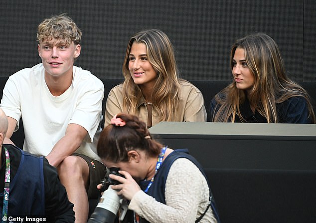 Cruz Hewitt keeps very glamorous company at Australian Open as he joins ...