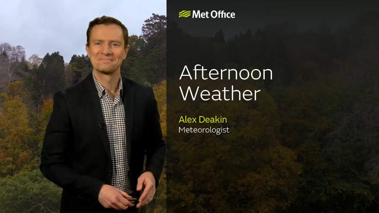 Met Office Monday afternoon weather forecast 24/11/2025