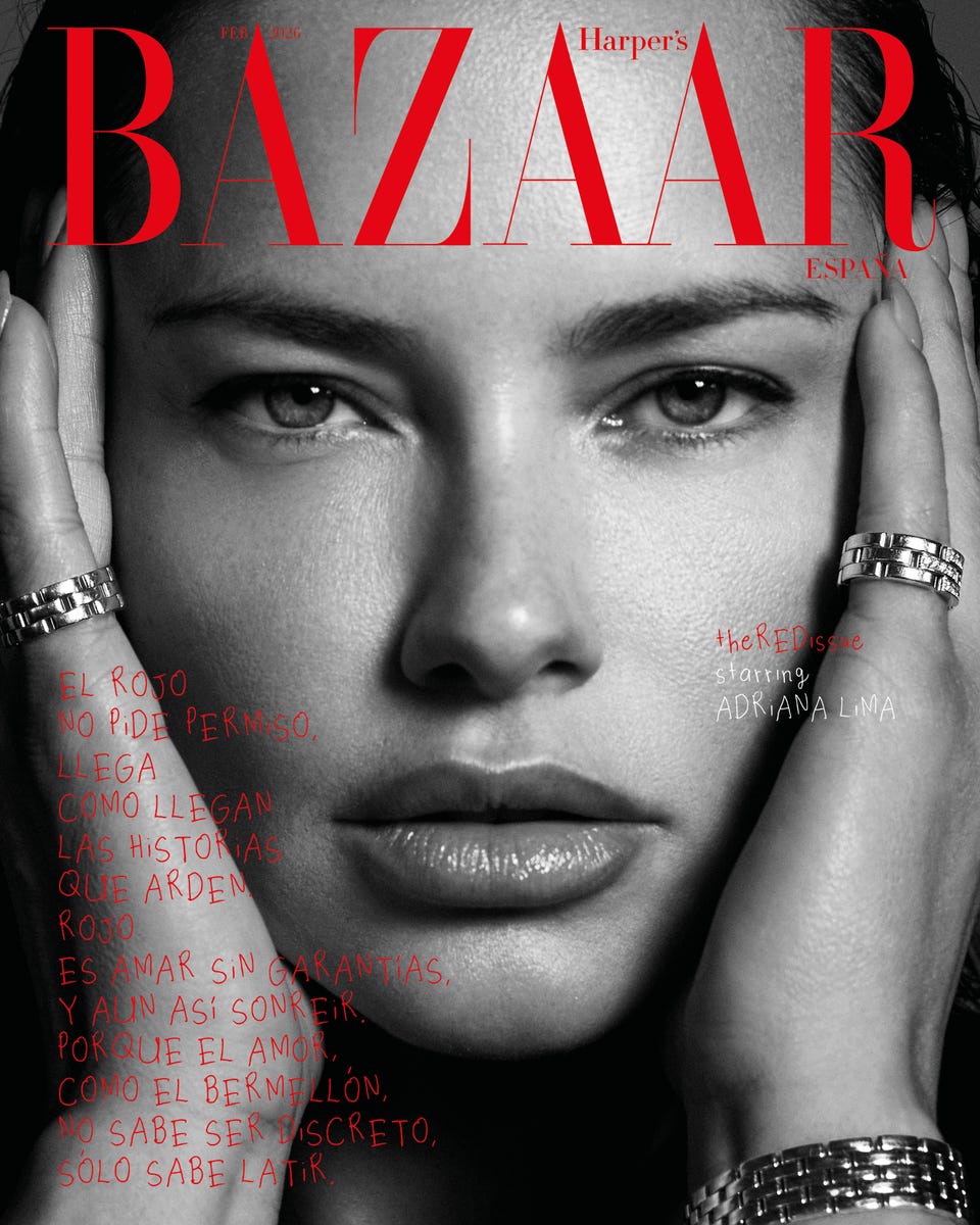 Adriana Lima, protagonista del número de febrero de Harper's Bazaar