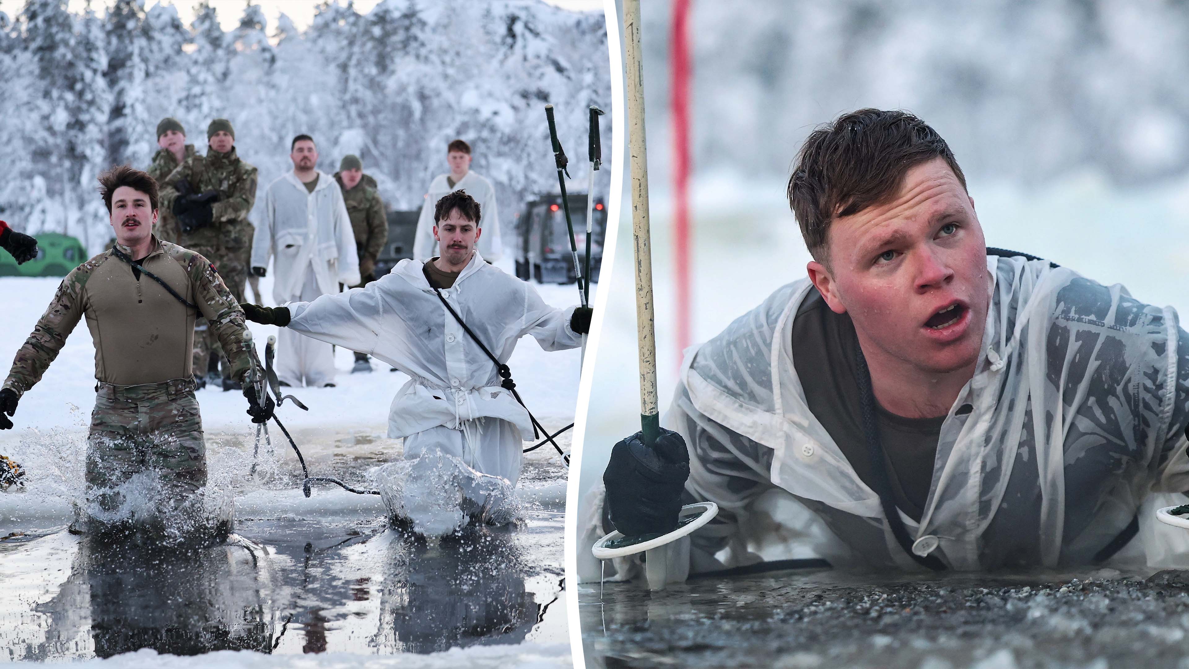 British troops' cold water challenge as Arctic heats up