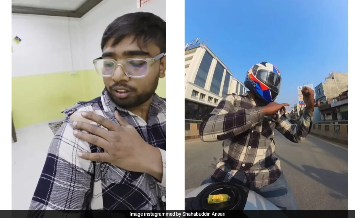 Video: Biker's heart-stopping moment as Chinese manjha wraps around ...
