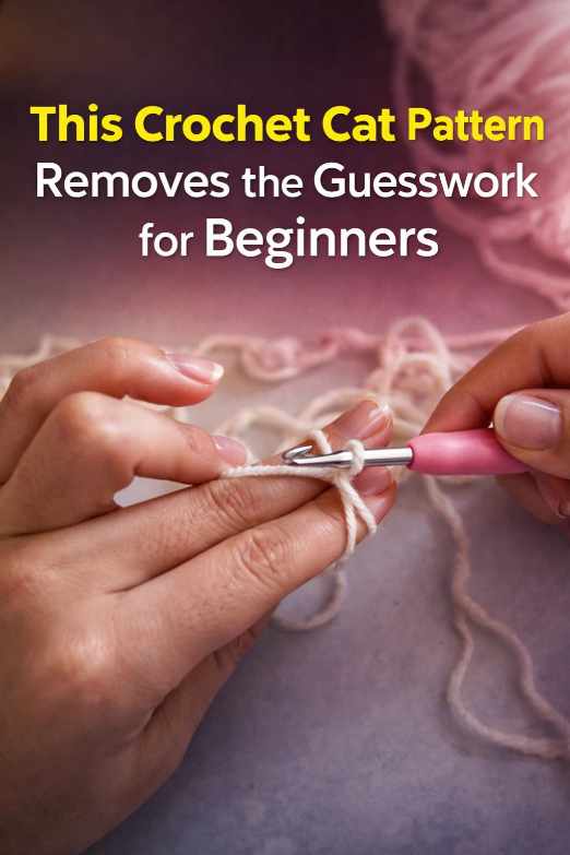 This crochet cat pattern removes the guesswork for beginners