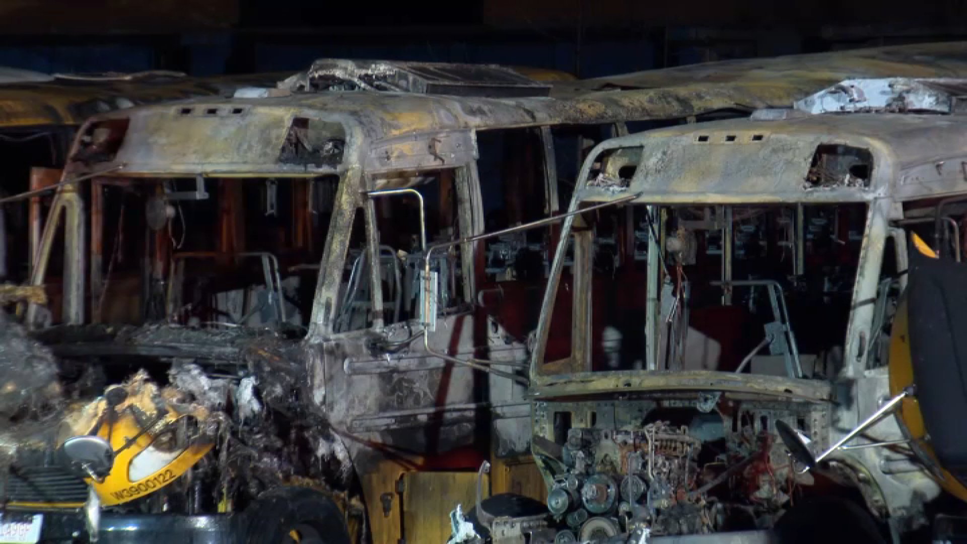 Multiple school buses torched during overnight fire at bus yard in ...