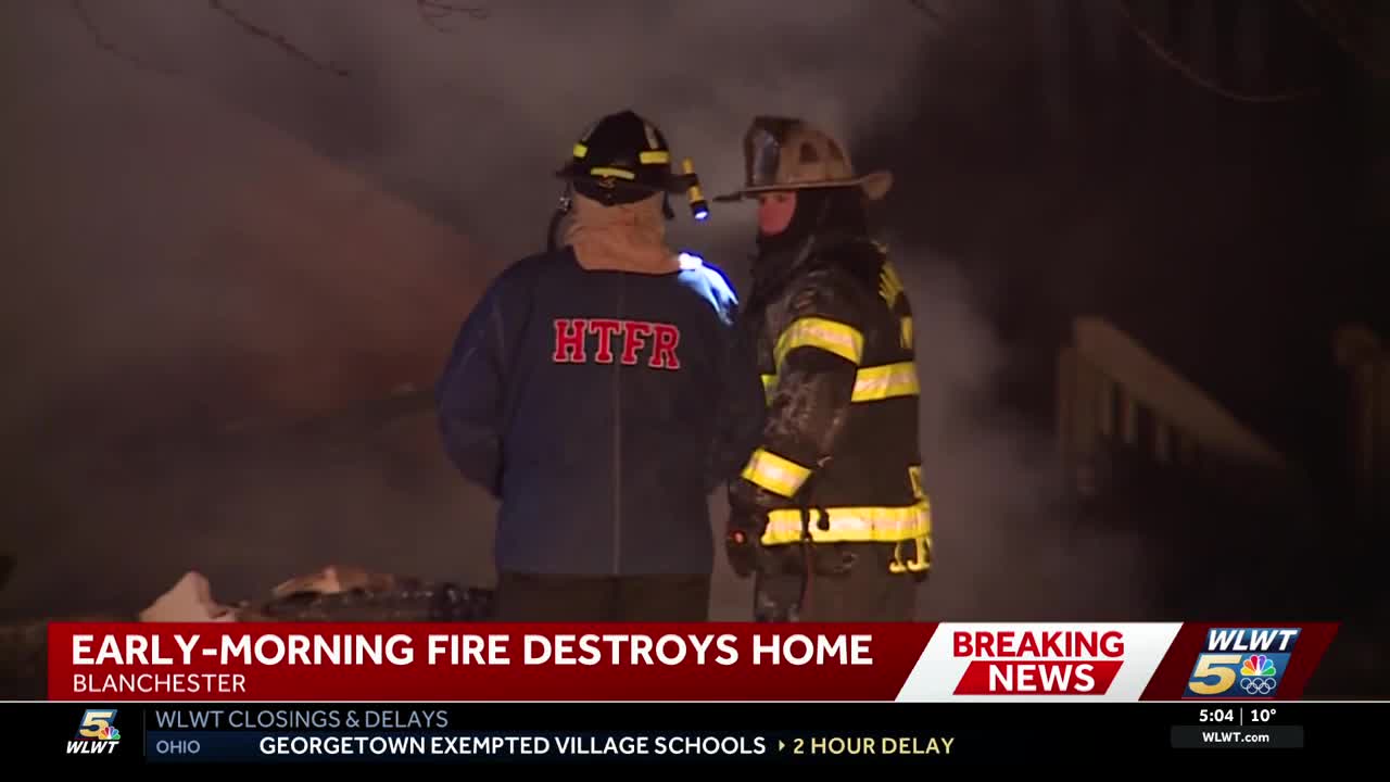 No injuries reported after Blanchester home destroyed in overnight fire
