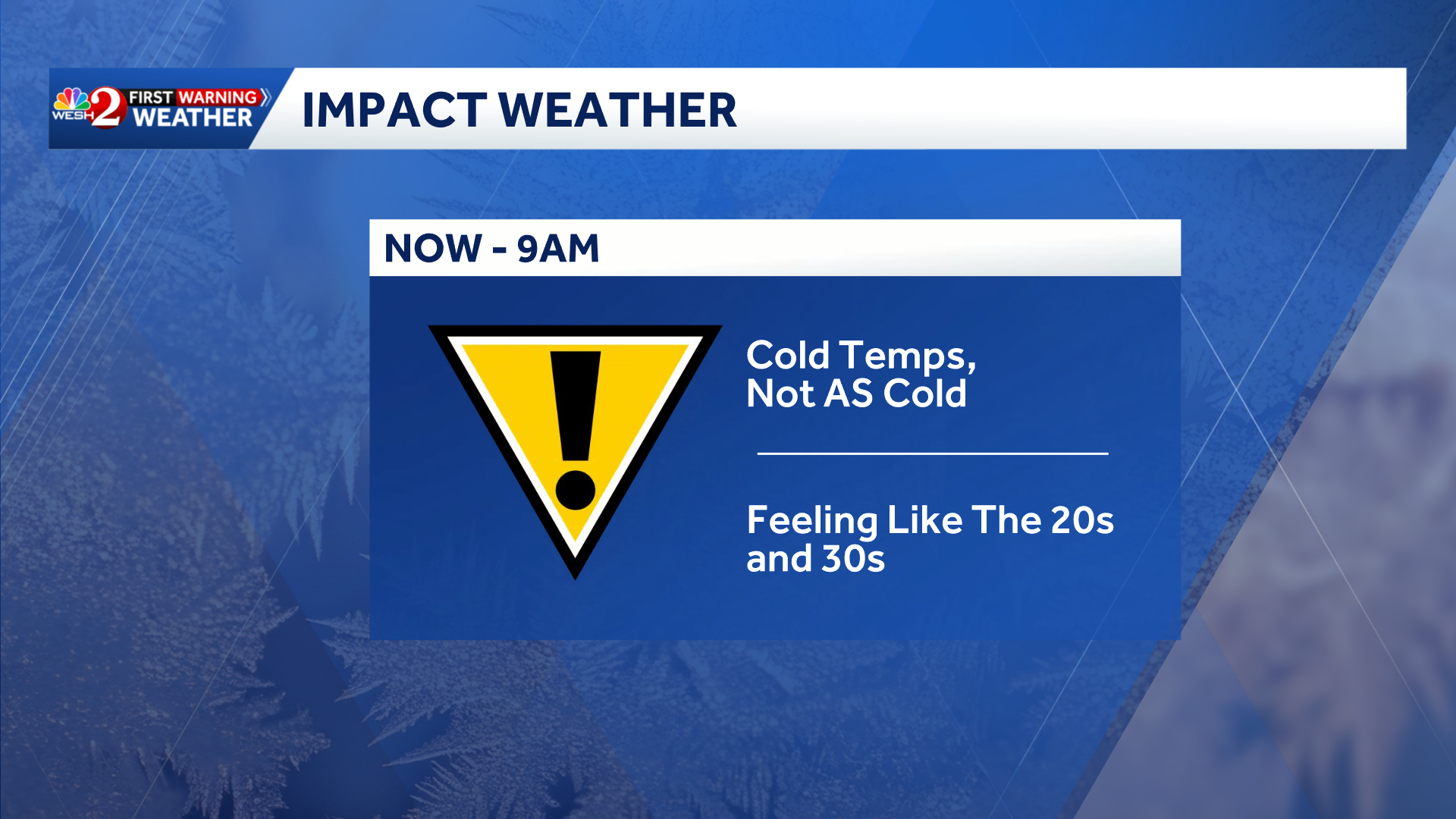 Central Florida wind chills drop to 20s, 30s this morning; warmer ...