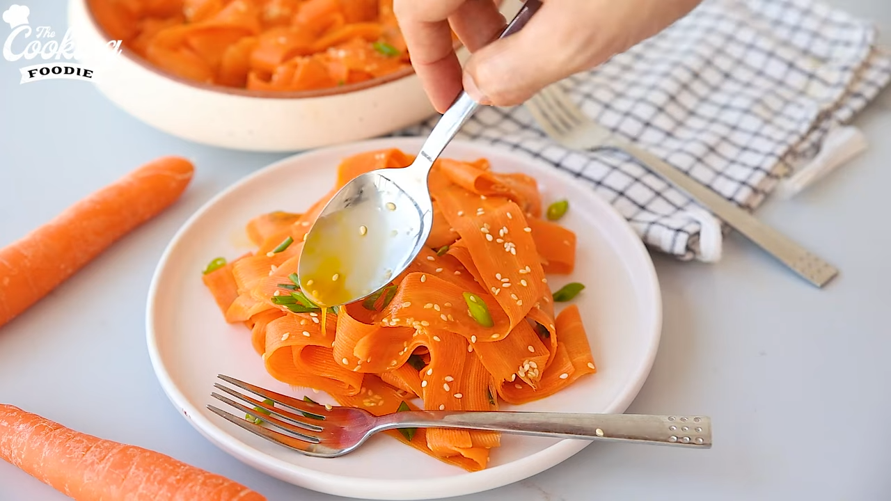 This is what happens when you stop chopping carrots and start ribboning ...