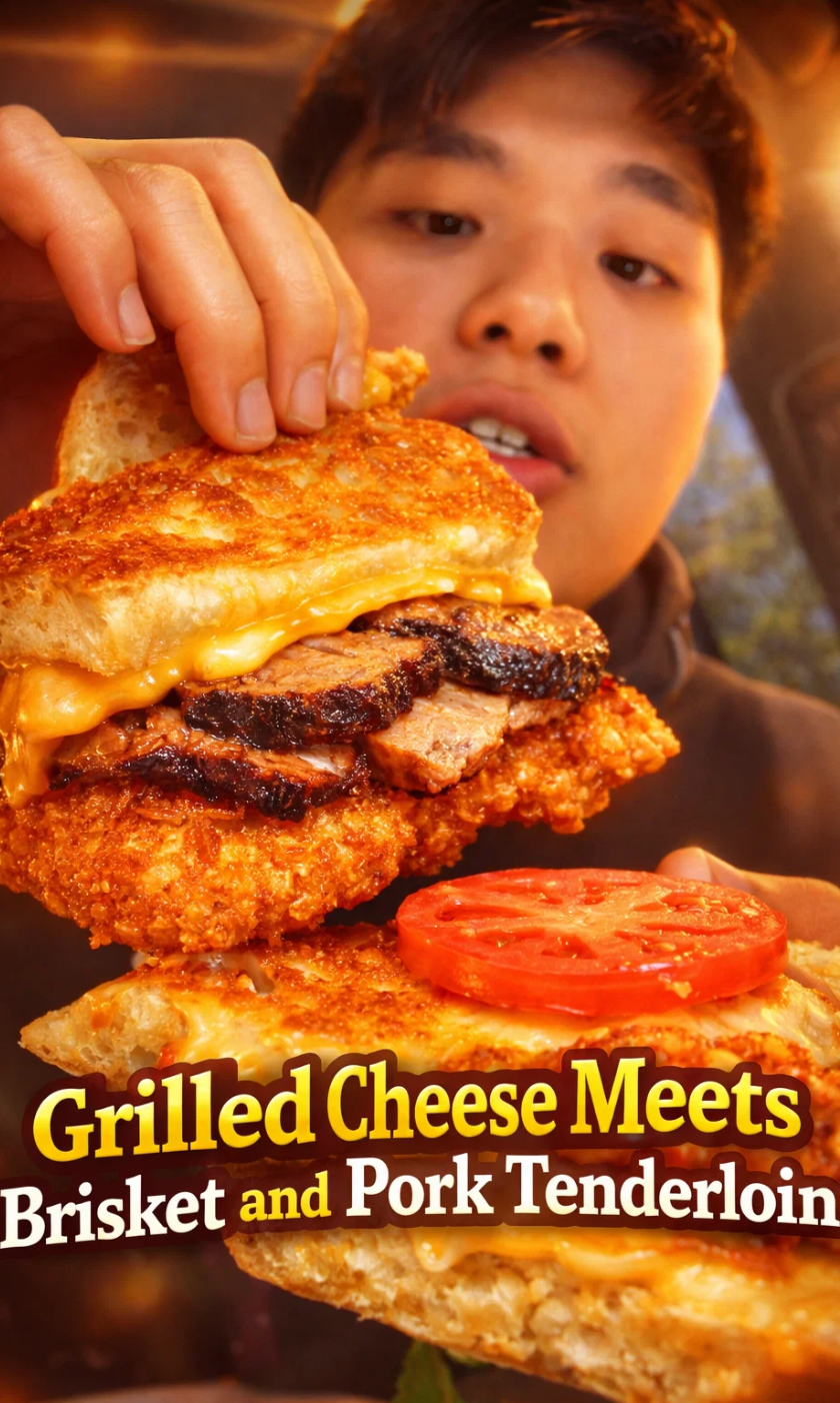 Grilled cheese meets brisket and pork tenderloin