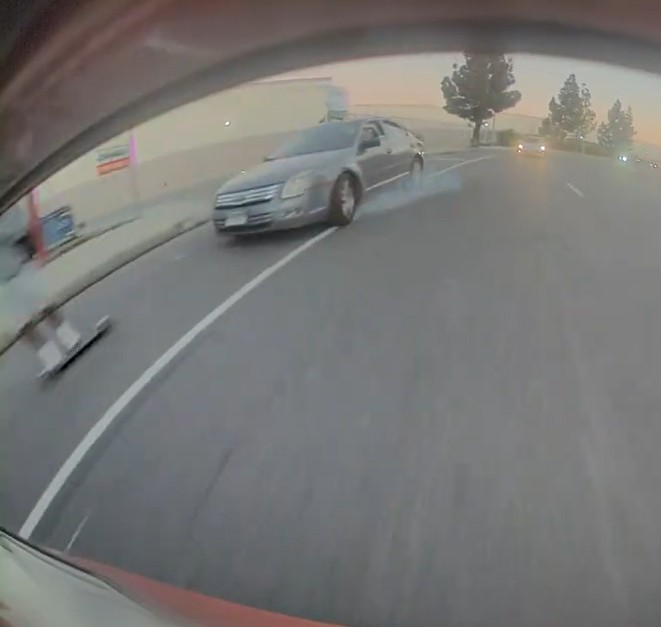 Shocking footage shows skateboarder knocked down in LA hit and run