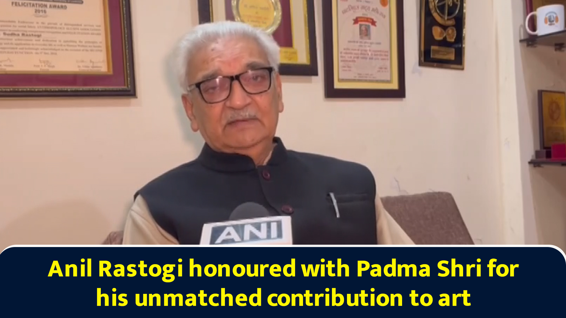 Anil Rastogi honoured with Padma Shri for his unmatched contribution to art