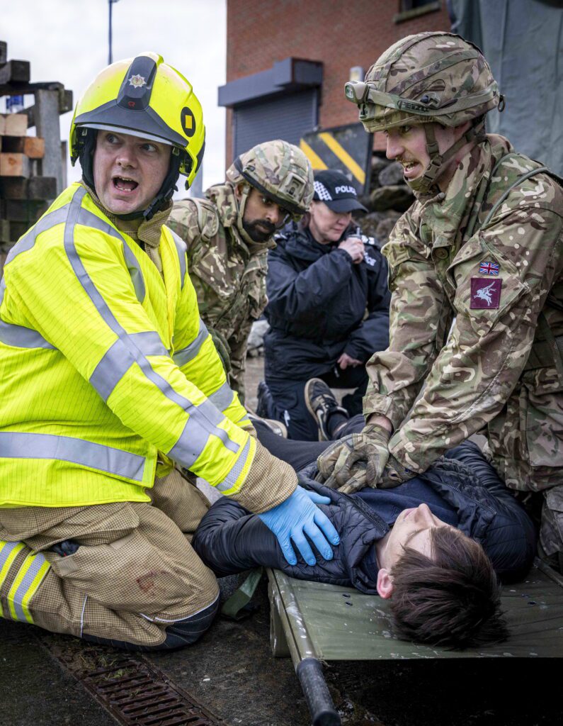 Stark scenes show British Army preparing for a disaster