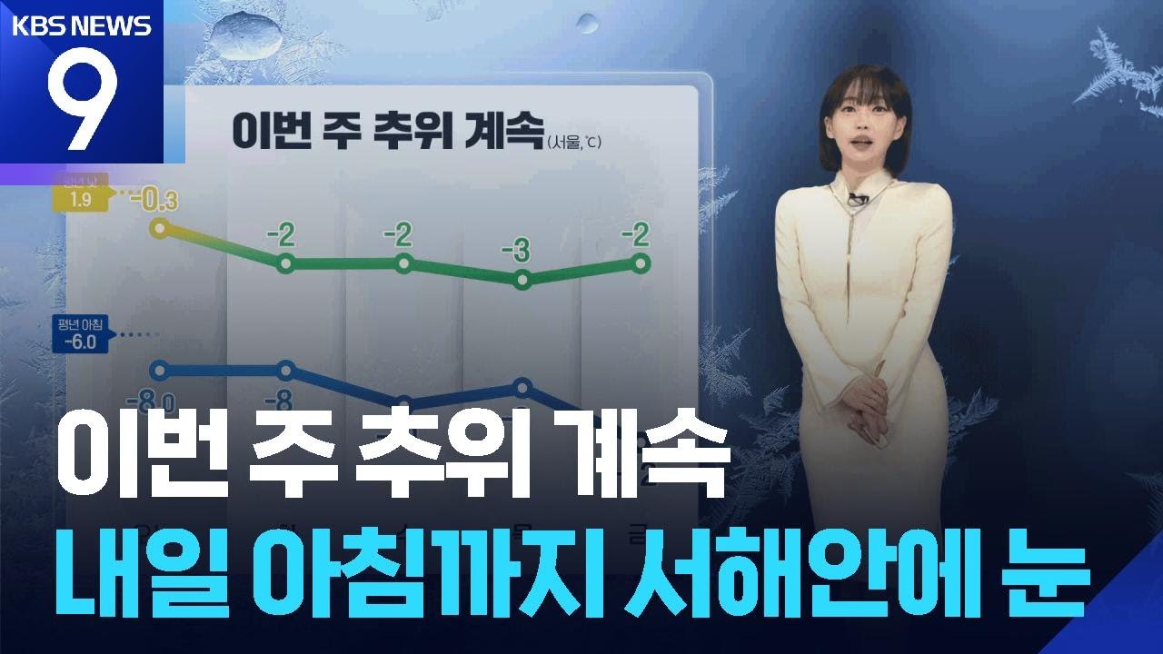 [날씨] 이번 주 추위 계속…내일(27일) 아침까지 서해안에 눈 / KBS 2026.01.26.