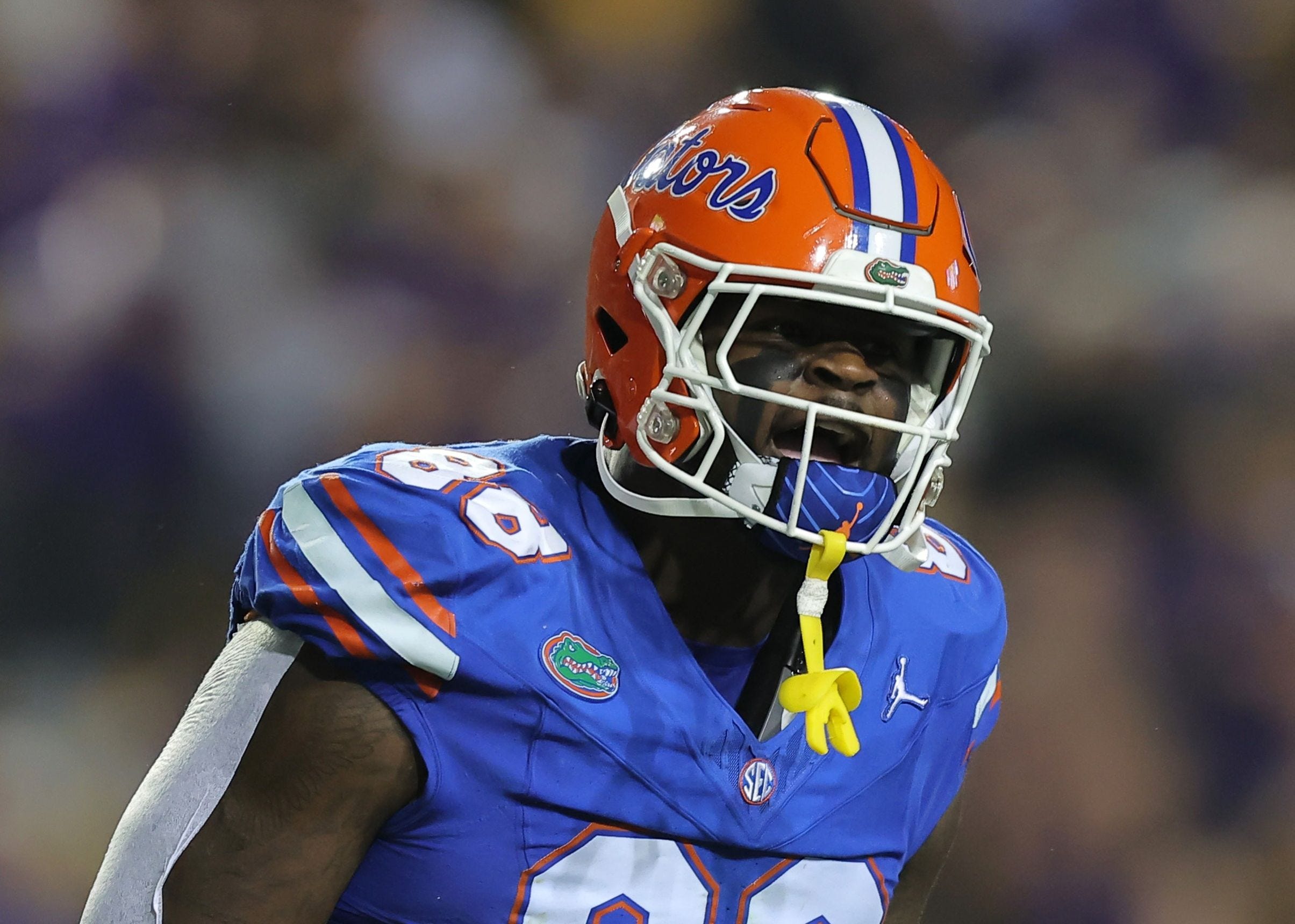 Hear Lions draft prospect Caleb Banks talk after Senior Bowl practice