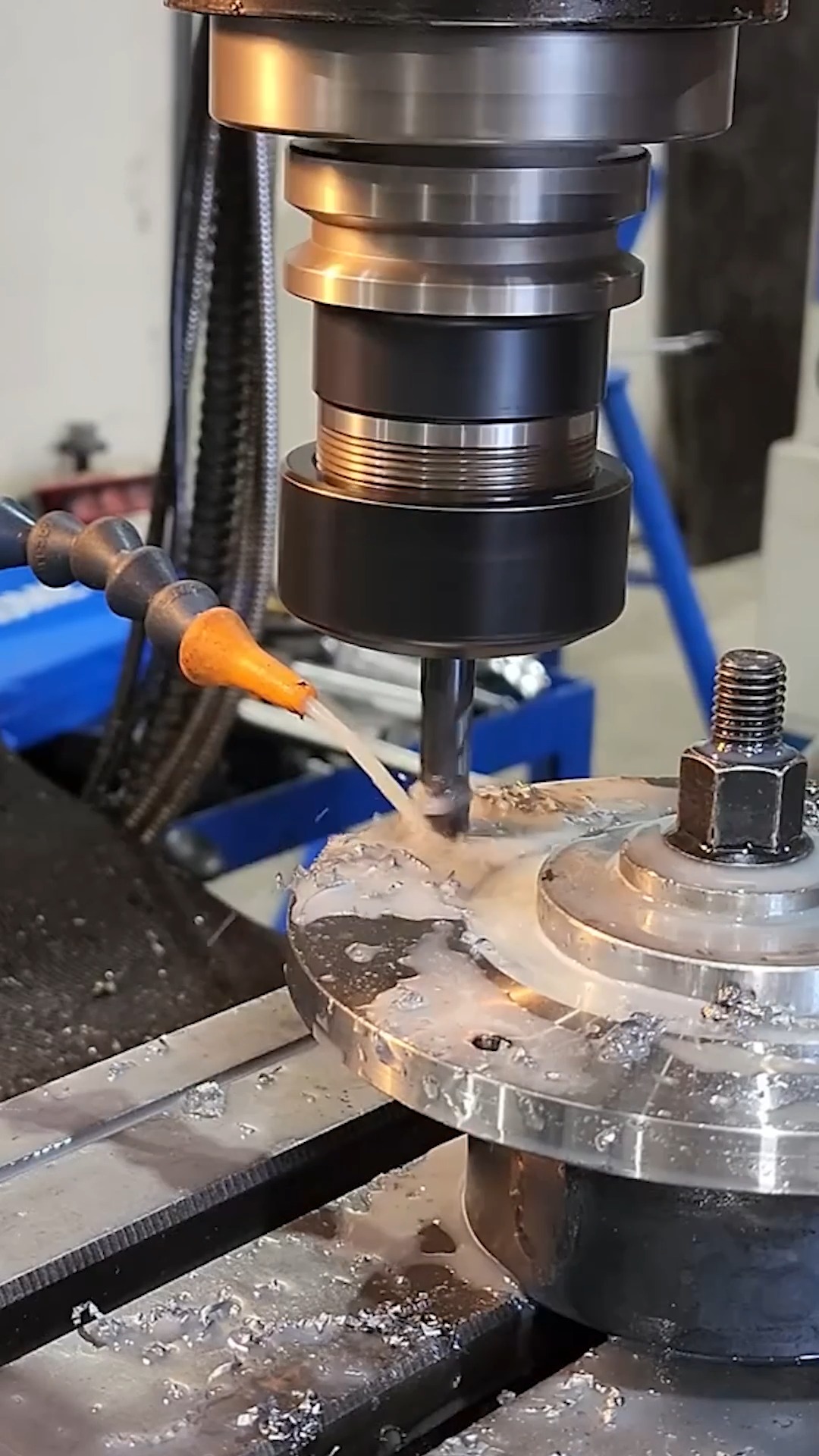Machining an adapter plate for a transmission dyno